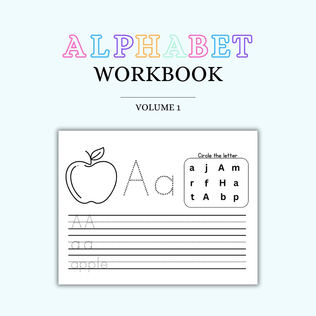 Alphabet Workbook, Trace It, Write It, Find It, Color It - Etsy