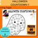 Kids Halloween Countdown Coloring Page Activity - Etsy