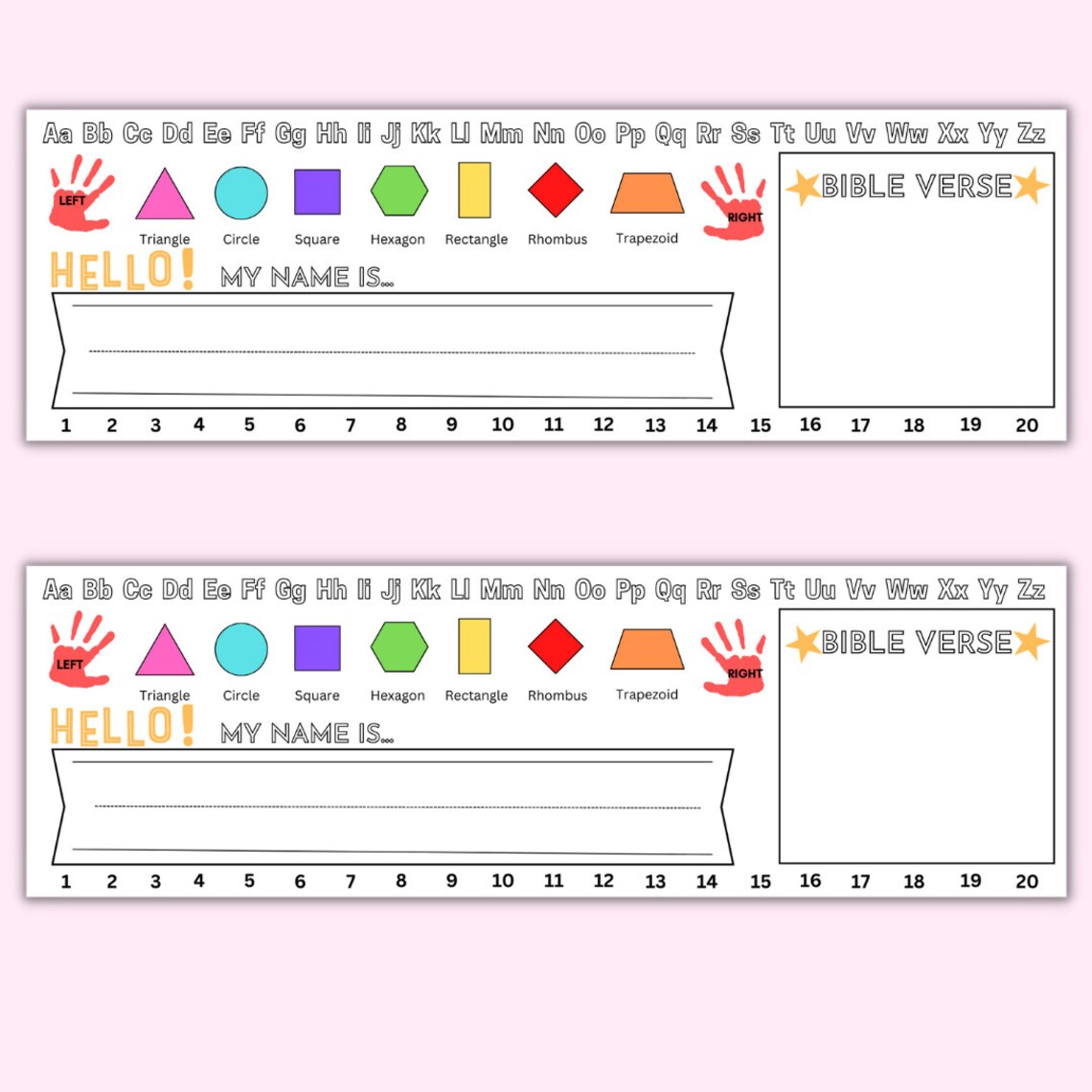 Student Name Tags / Name Plates for Desks, Instant Downloads, Pdf - Etsy