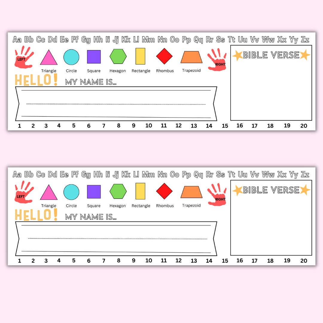 Student Name Tags / Name Plates for Desks, Instant Downloads, Pdf - Etsy