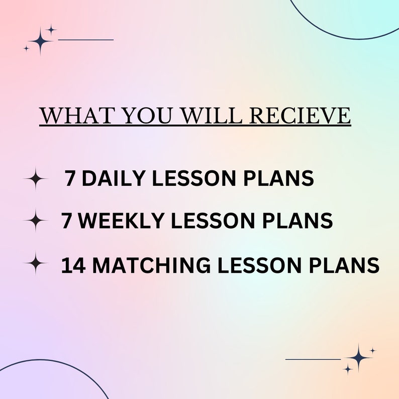 Daily & Weekly Lesson Plans , Digital, 14 Pages, Bundle Pack - Etsy