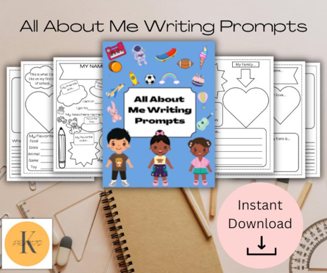 All About Me Writing Prompts, Worksheets, Activity, Pdf. , Instant ...