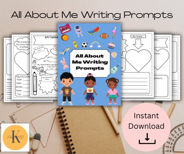 All About Me Writing Prompts, Worksheets, Activity, Pdf. , Instant ...