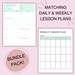 Daily & Weekly Lesson Plans , Digital, 14 Pages, Bundle Pack - Etsy