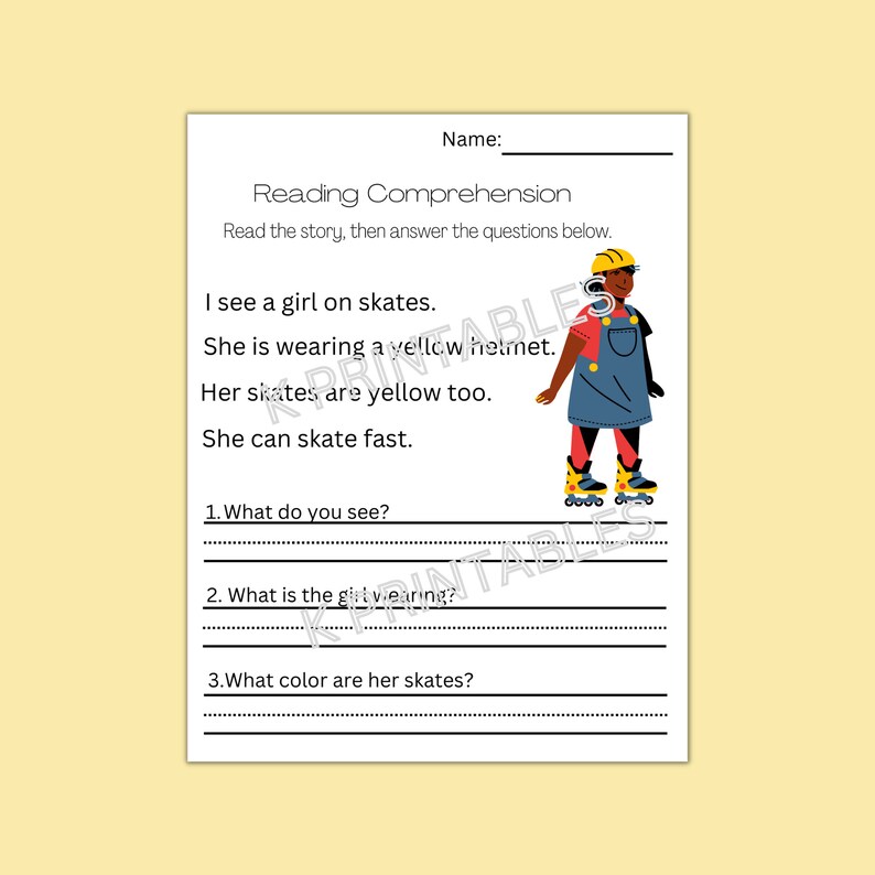 30 Fun Reading Comprehension at Home Kindergarten Worksheets, Pdf ...