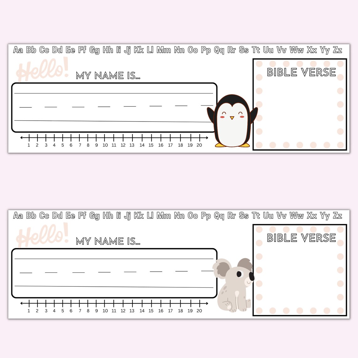 Animal Name Tags, Desk Name Tags, Student Name Tags, Elementary Name ...