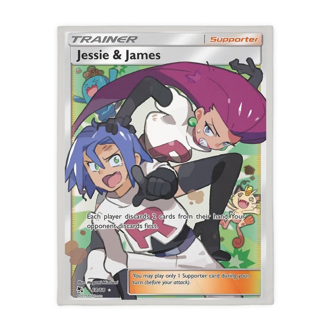Custom Trainer Team Rocket Poke.mon Card Pokeblanket - Etsy