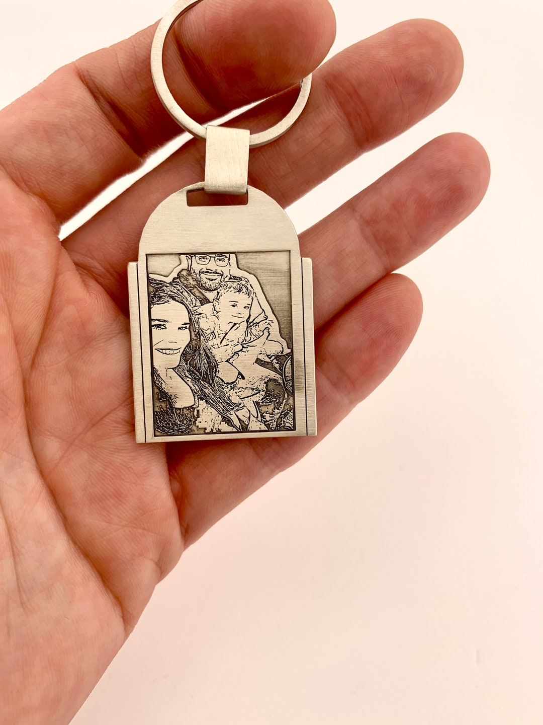 Personalized Handmade Photo Engraved Key Holder • Custom Key Chain ...