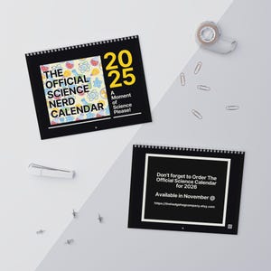 2025 Science Nerd Funny Wall Calendars, Biology Teacher 12 Month ...