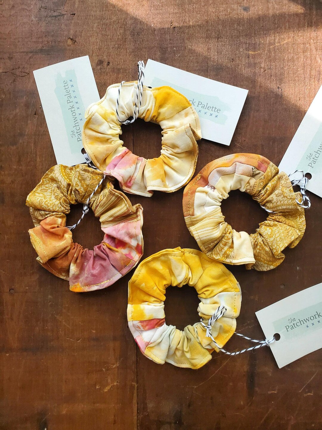 Handmade Patchwork Scrunchie | Boho Hair Accessories | Patchwork Hair ...