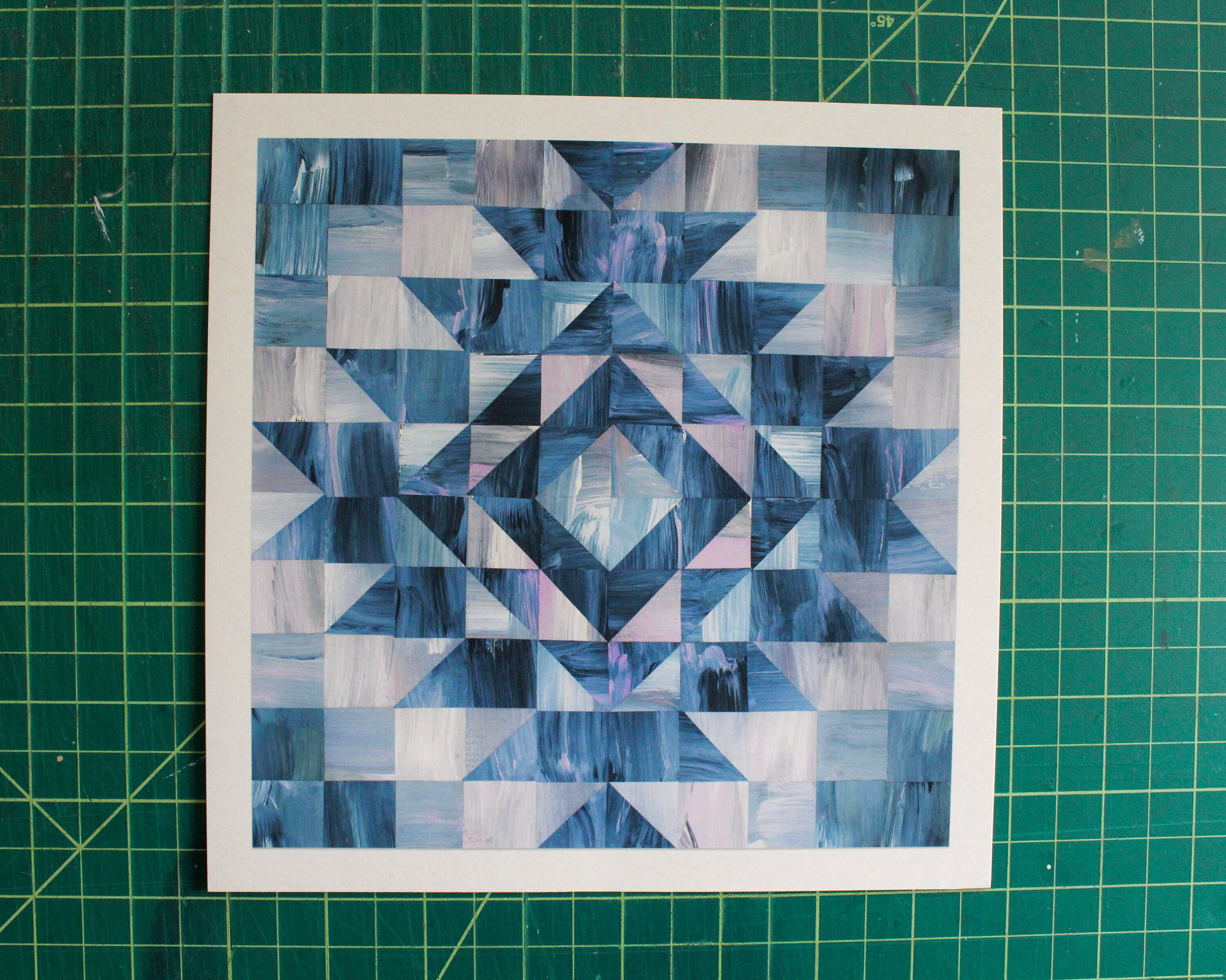 Aztec Quilt Block Collage Art Print 12x12 | 8x8 | 6x6 | Giclée Print ...