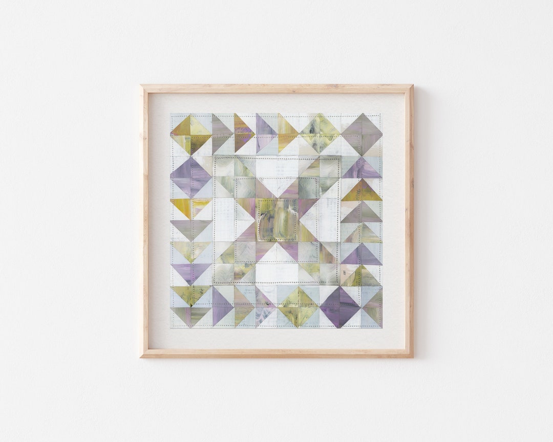 Geometric Patchwork Collage Art Print 12x12 8x8 6x6 - Etsy