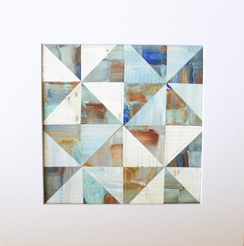 Pinwheel Paper Quilt Art 12x12 Original Paper Collage - Etsy