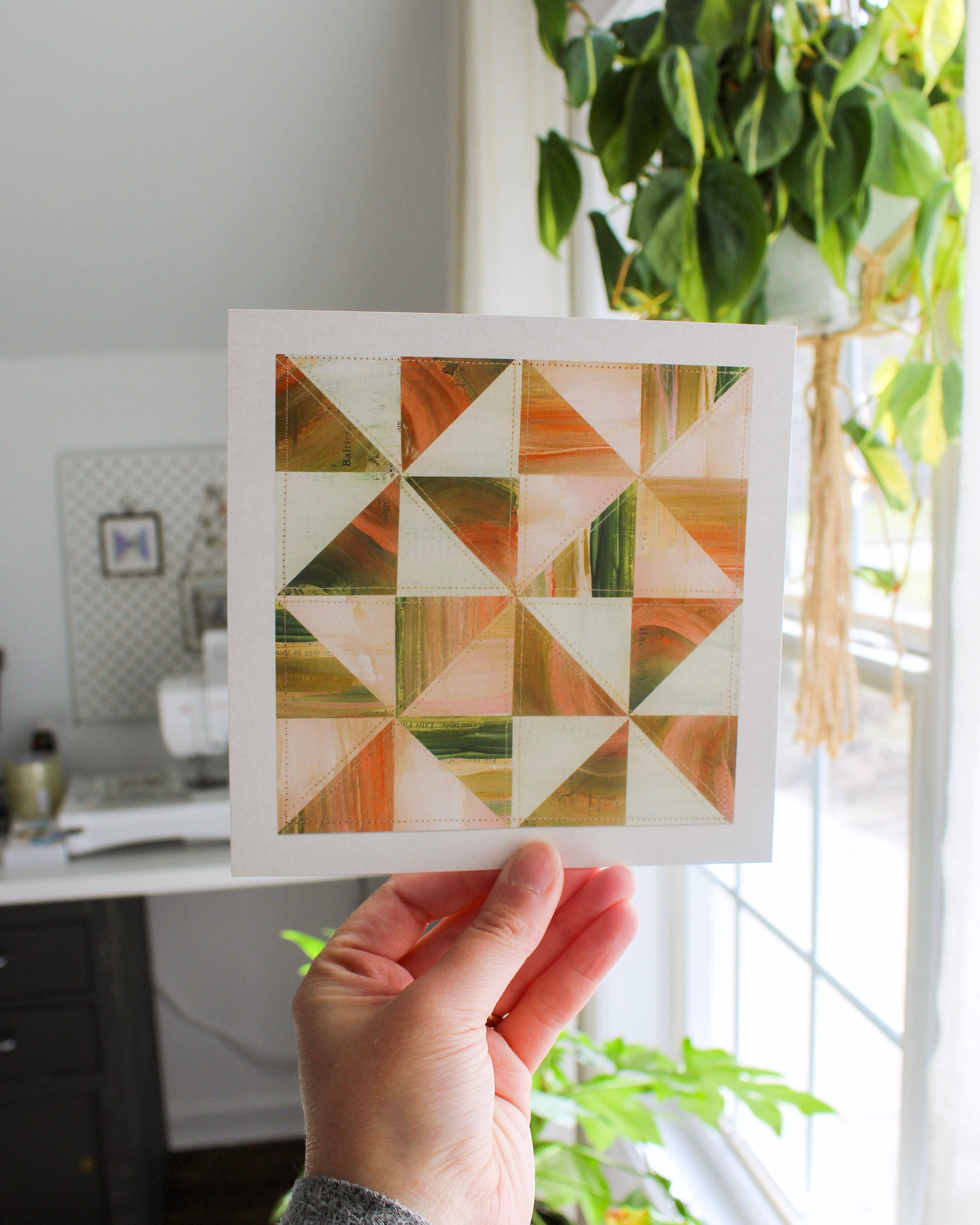 Pinwheel Triangle Quilt Block Print 8x8 6x6 Giclée Print - Etsy