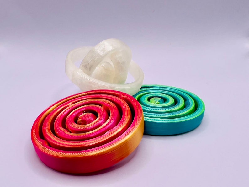 Round Air Spinner Fidget Toy 3D Printed Gift Calming Sensory Toy - Etsy