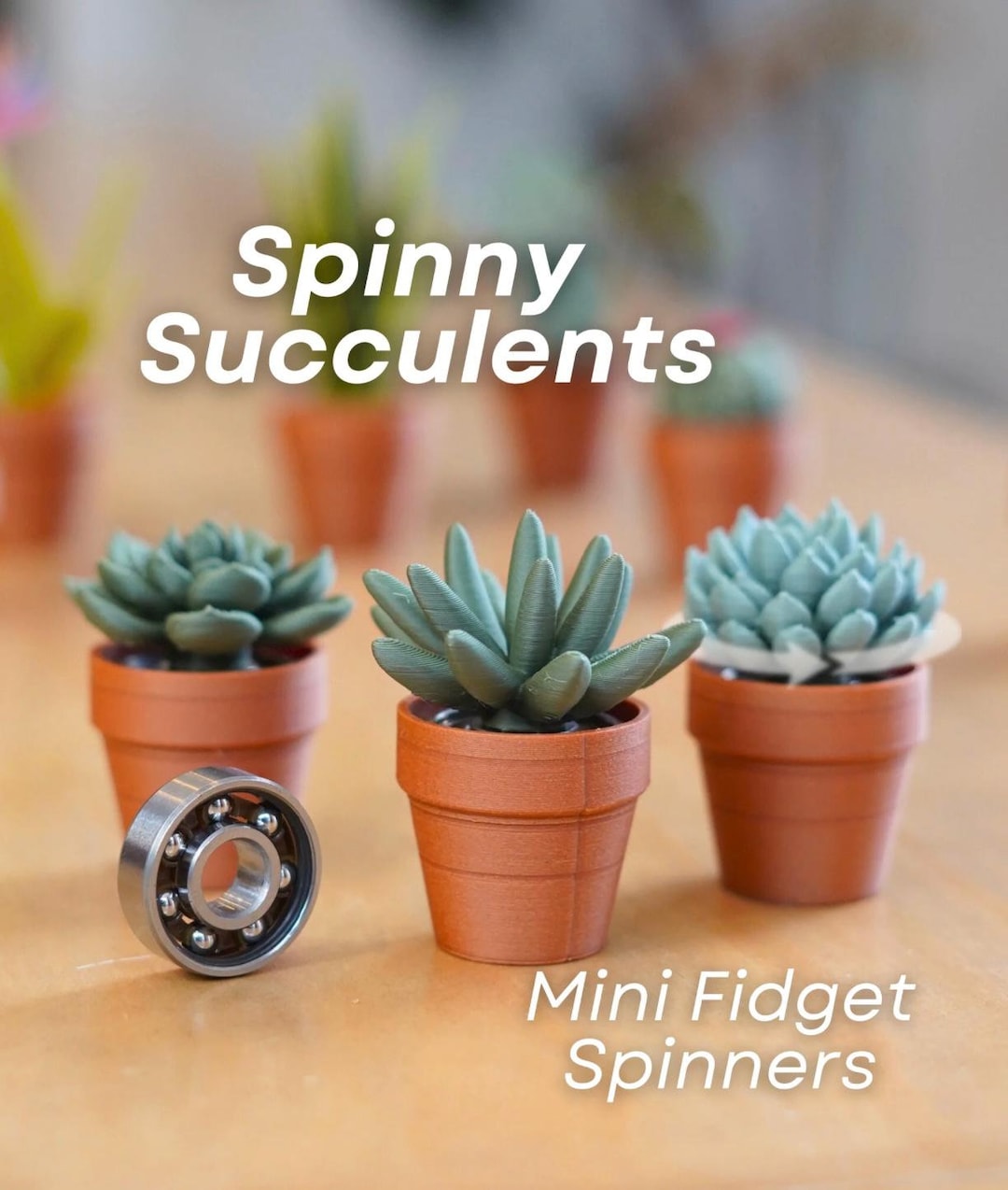 Spinny Succulents - Spinning Fidget Succulent Spinners - Plant Toy ...