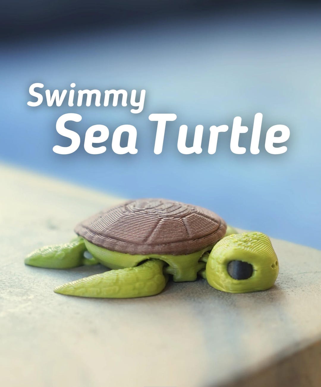 Swimmy Sea Turtle - Fidget Sea Turtle - Flexi Mini Animal Fidget Toy ...
