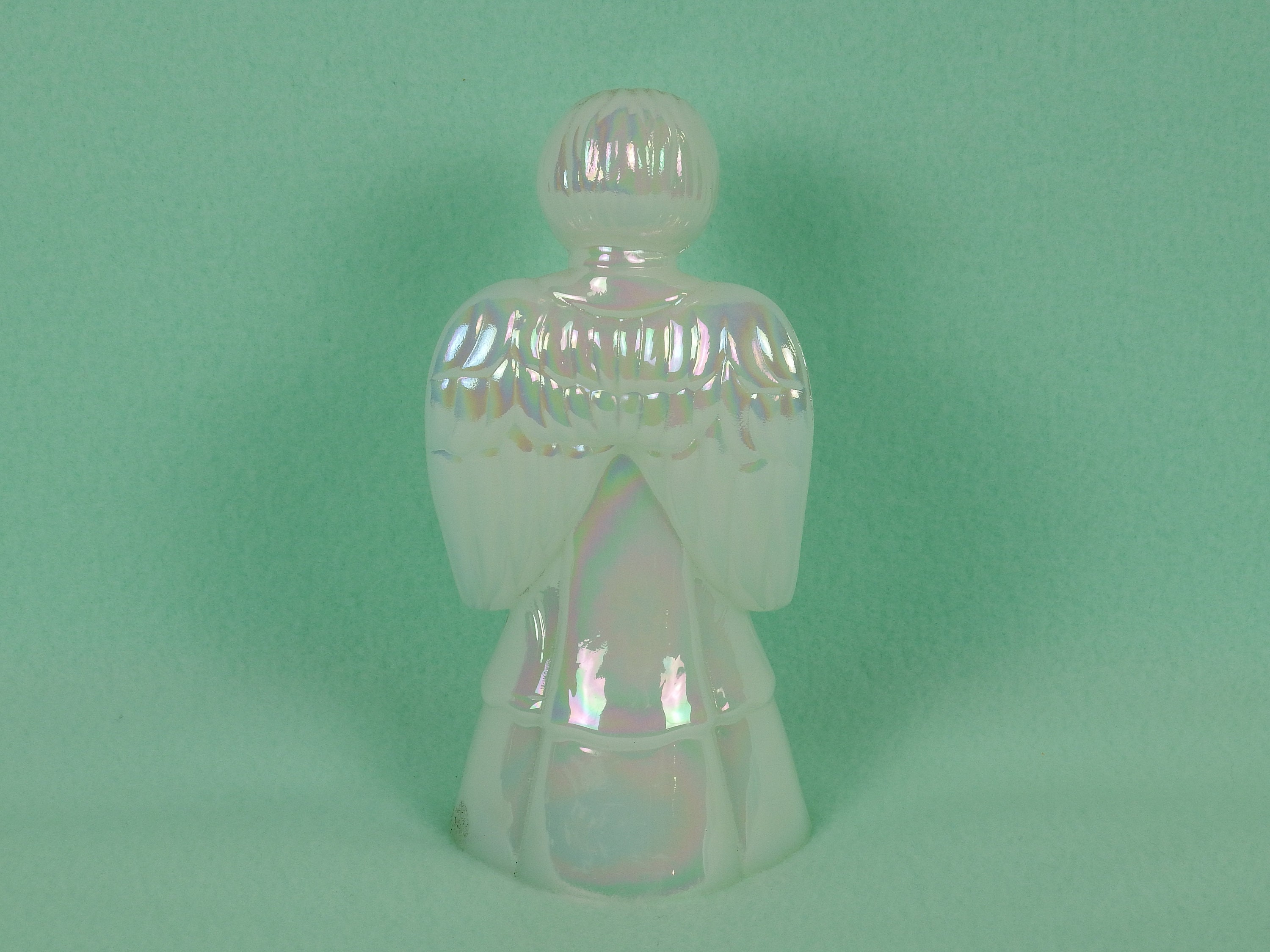 Fenton Art Glass Iridized White Christmas Angel Fenton Angel - Etsy