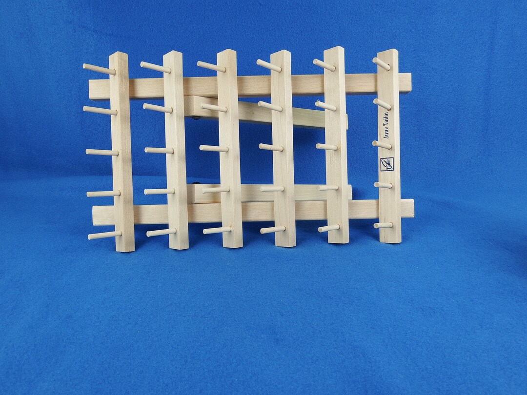 June Tailor 30-spool Thread and Bobbin Holder With Legs, Sewing, Sewing ...
