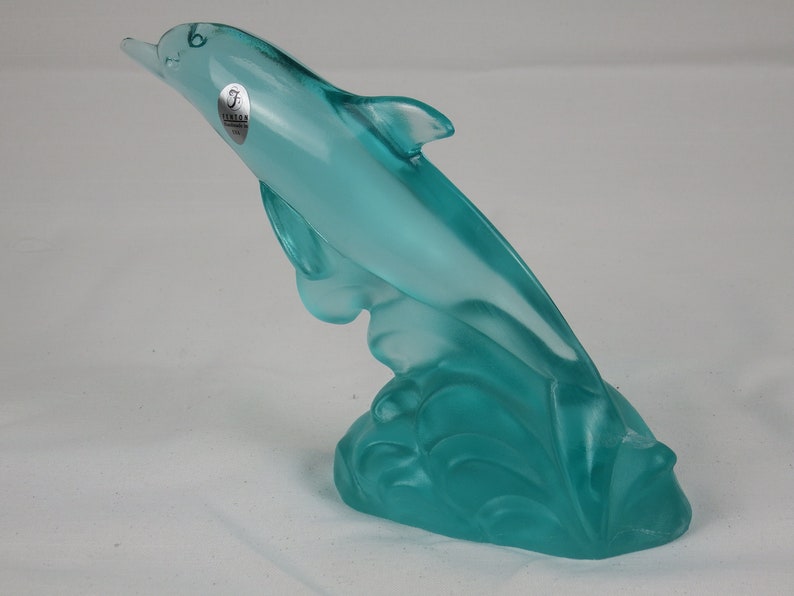 Fenton Art Glas Aqua Blue Dolphin, Fenton Fish, Bill Fenton ...