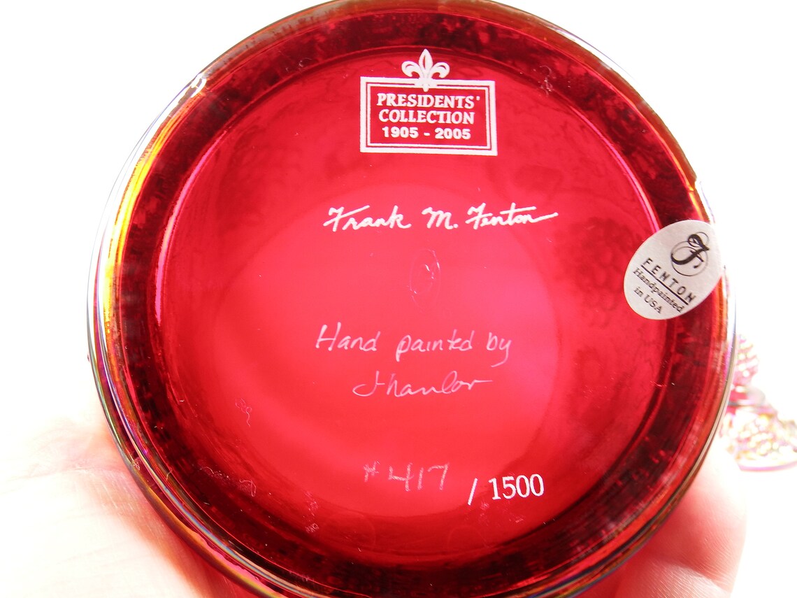 Fenton Art Glass 1905-2005 President's Collection Limited Edition 417/ ...