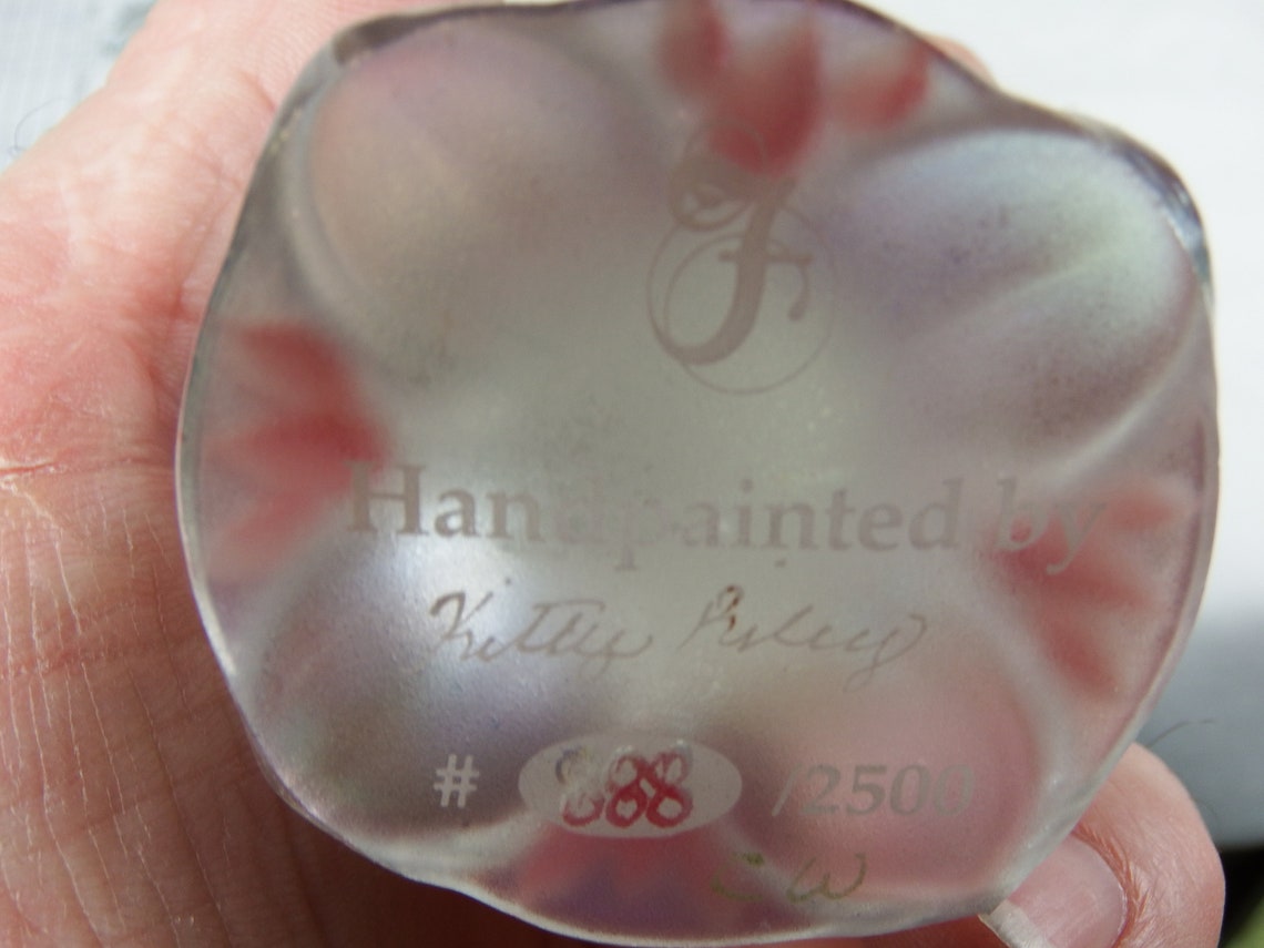 Fenton Art Glass 2001 Limited Edition #888/2500 Iridized White ...
