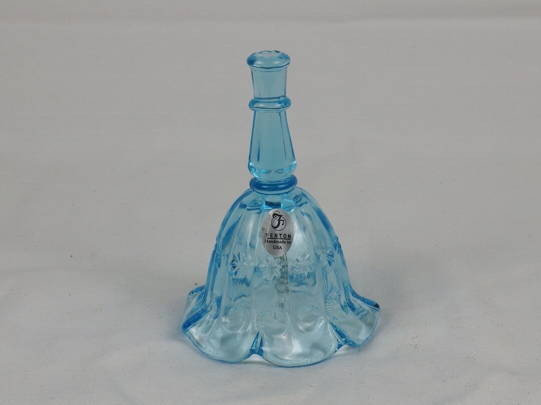 Fenton Art Glass Aqua Mini Bell, Fenton Bell, Fenton Bells, Collectible ...