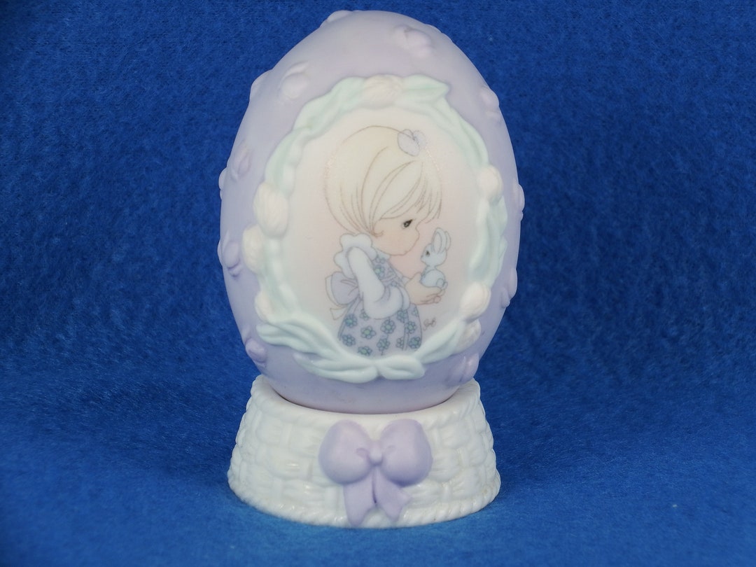 Precious Moments 2000 Wishing You a Hoppy Spring Easter Porcelain Egg ...