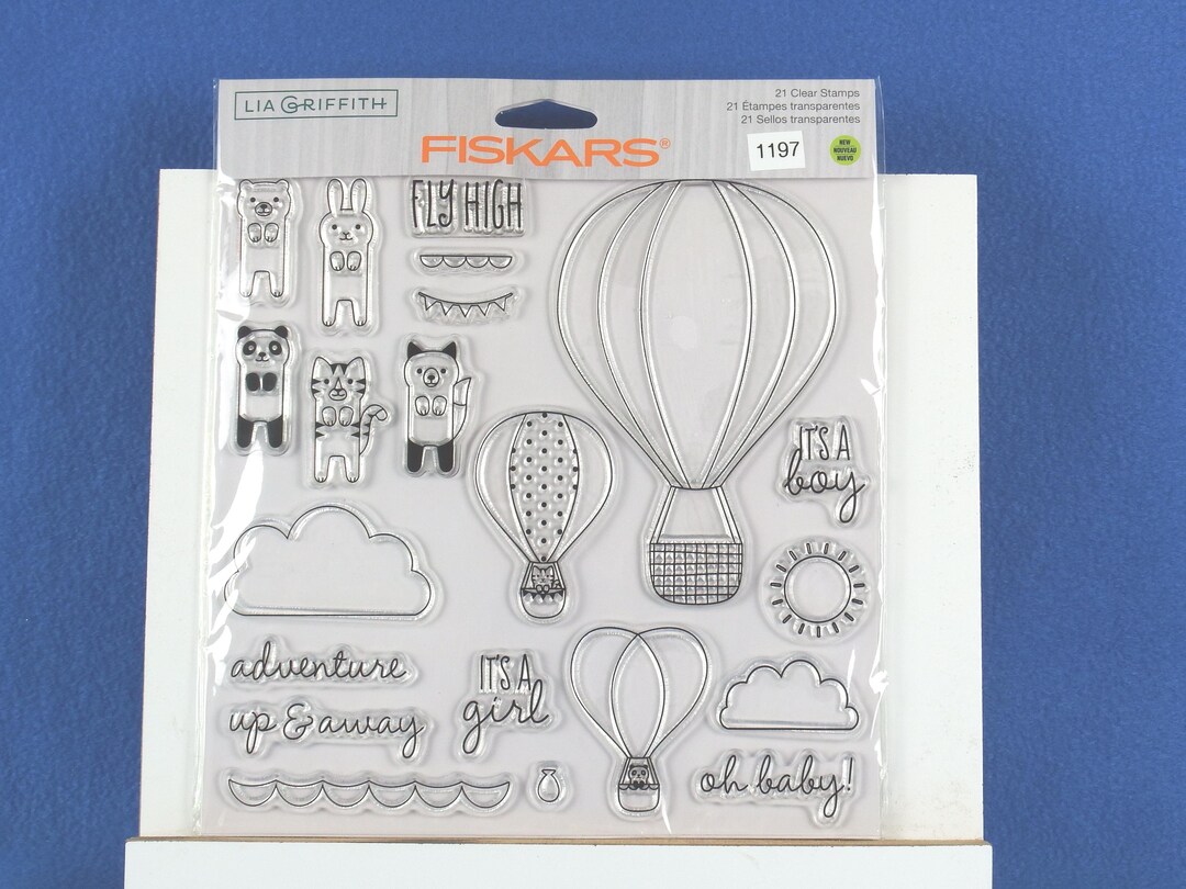 Fiskars Lia Griffith Baby Rubber Stamps, New Baby Card Making Set - Etsy