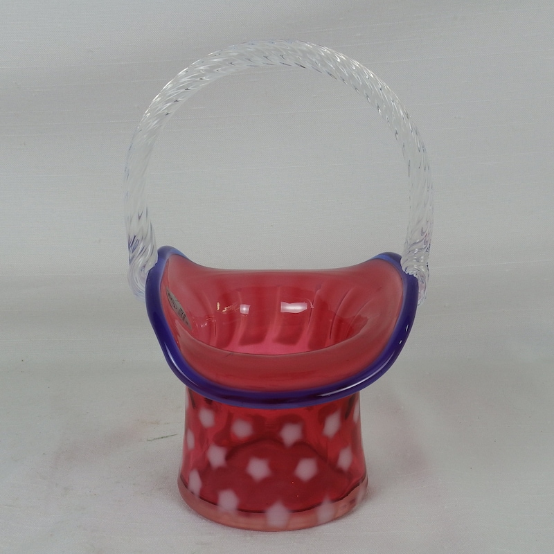 Fenton Glass Baskets - Etsy