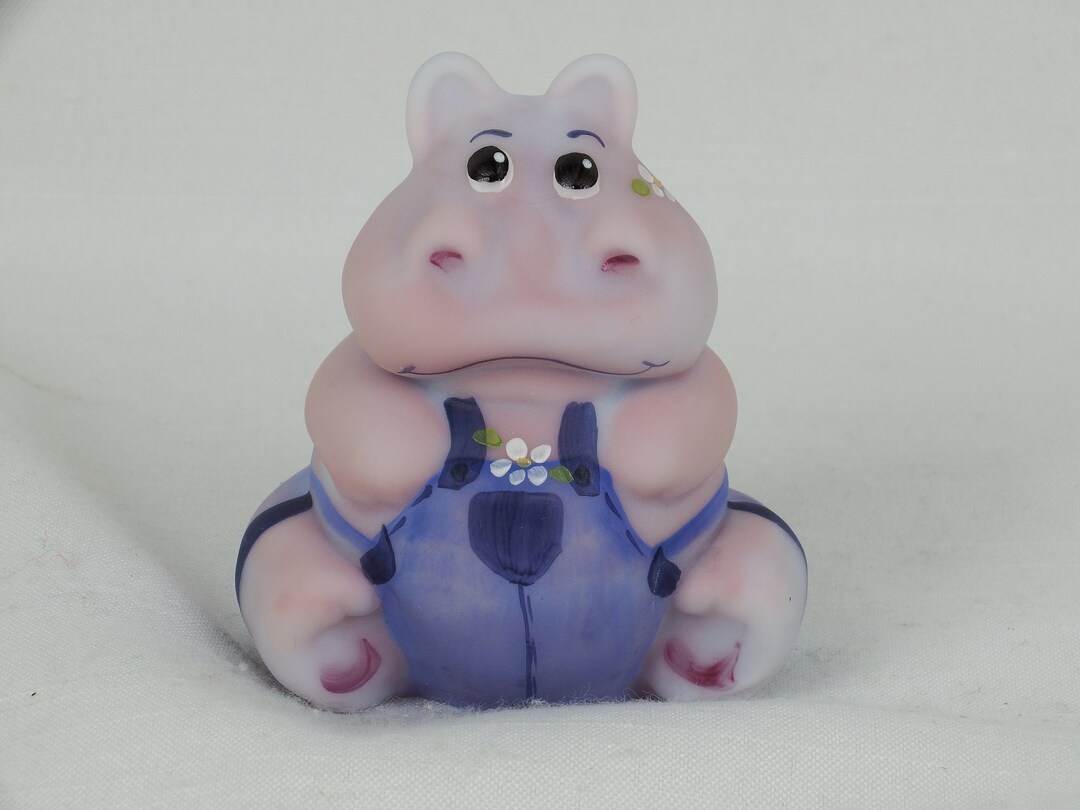 Fenton Art Glass Blue Burmese Hippo Fenton Art Glass Fenton - Etsy