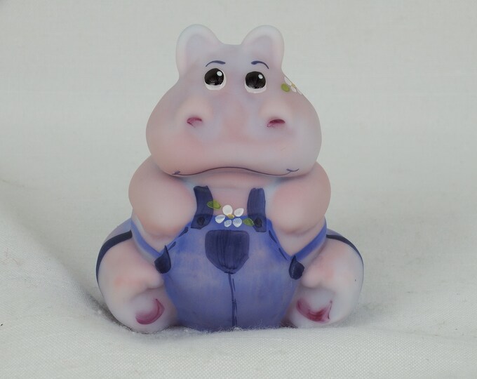 Fenton Art Glass Blue Burmese Hippo, Fenton Art Glass, Fenton, Art ...