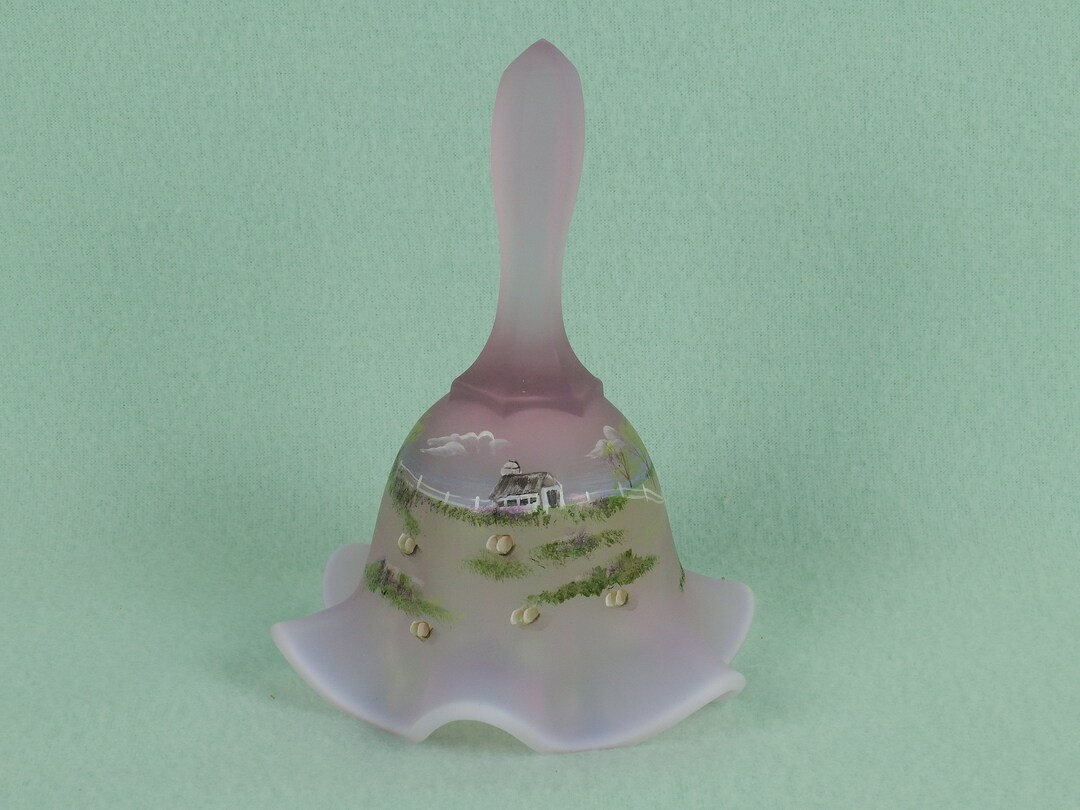 Limited Edition, #73/150, Fenton Art Glass Matte Pink Bell ...