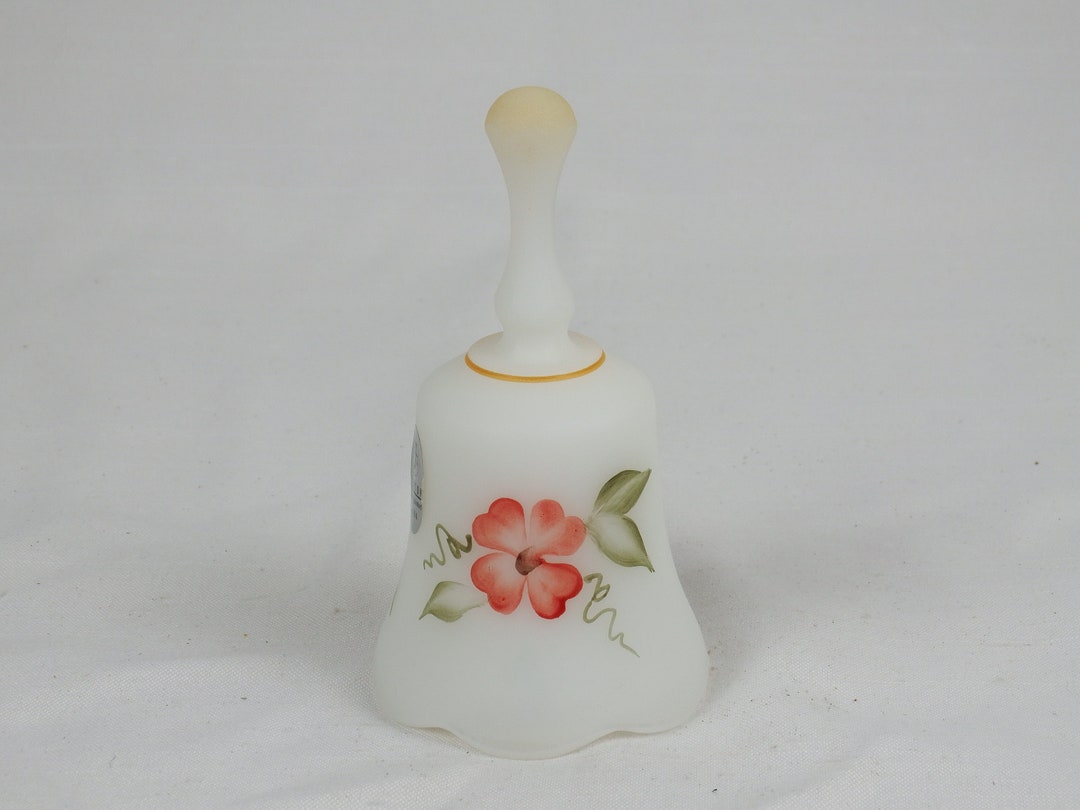 Fenton Art Glass White Frosted Mini Bell, Fenton Bell, Fenton Mini Bell ...