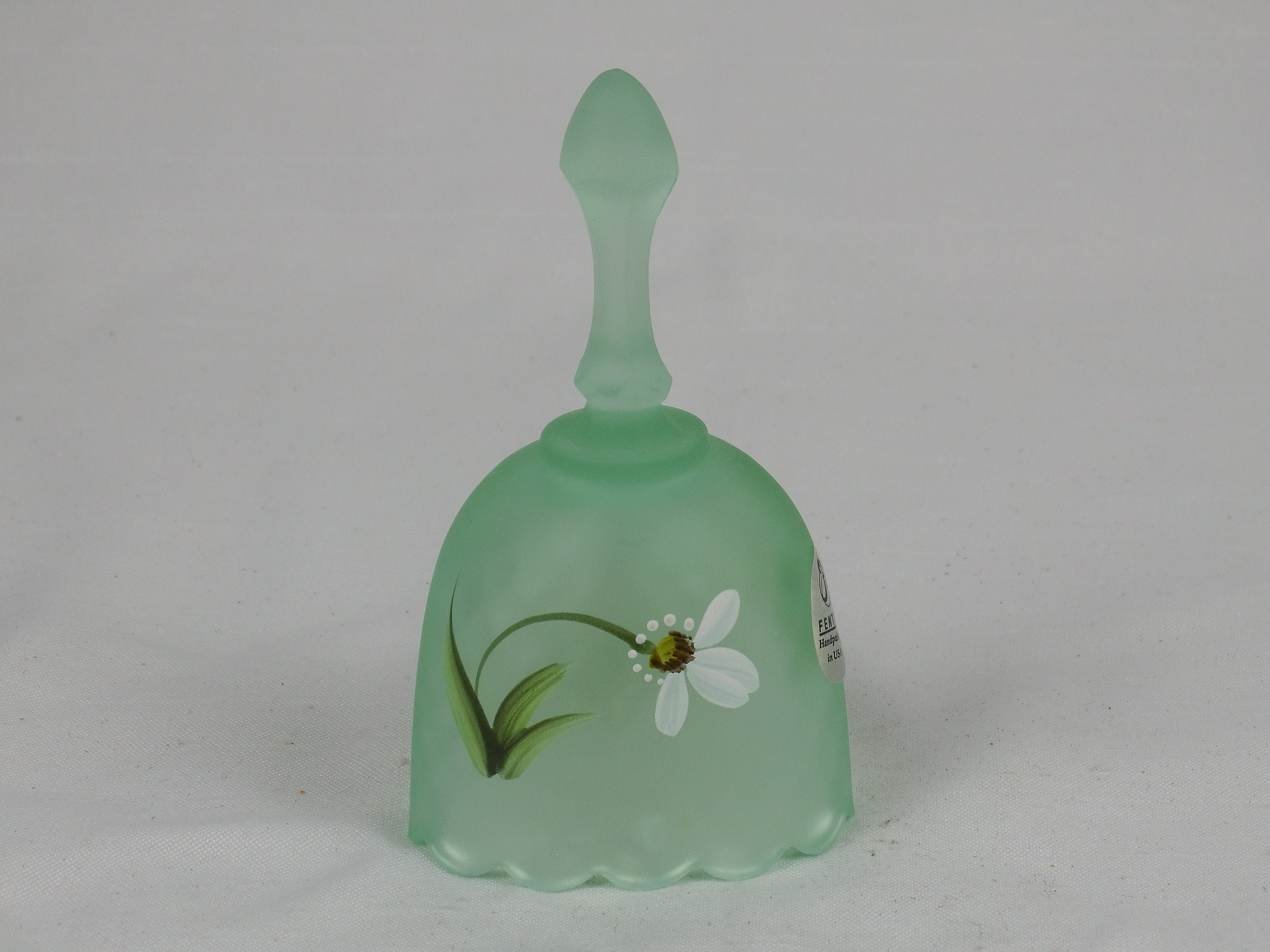 Fenton Art Glass Opaque Green Daisy Mini Bell Fenton Minis - Etsy