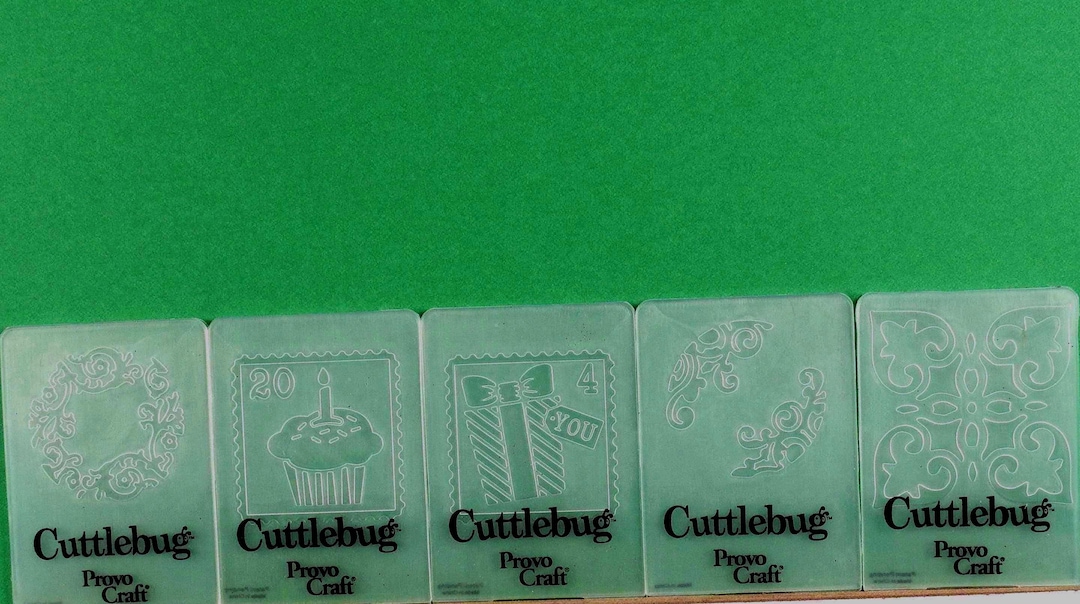 Cuttlebug Provo Craft Mini Embossing Folders: Gift, Cupcake, Wreath ...