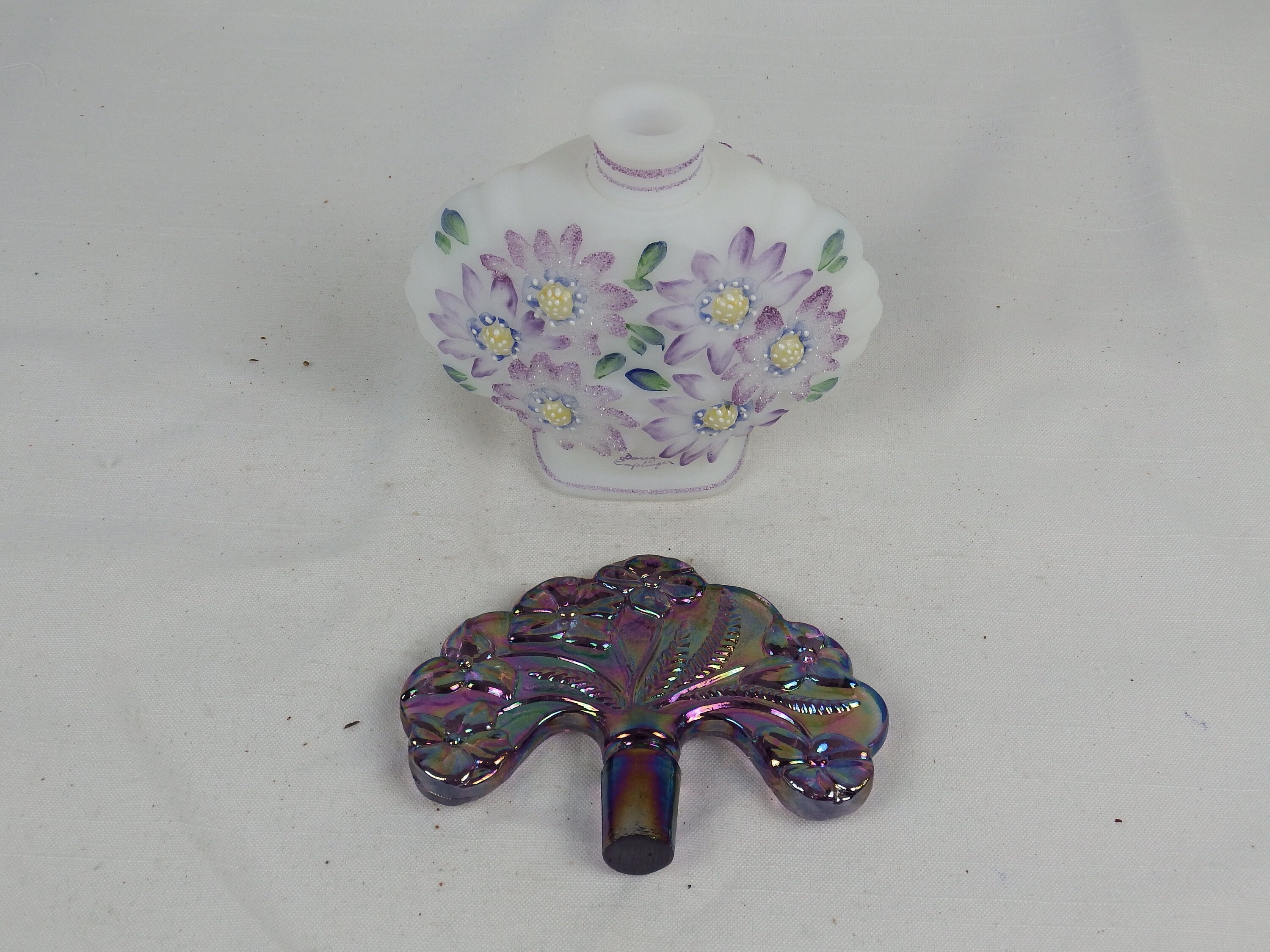 Fenton Art Glass New Century XXI Collection Bill Fenton Signature White ...