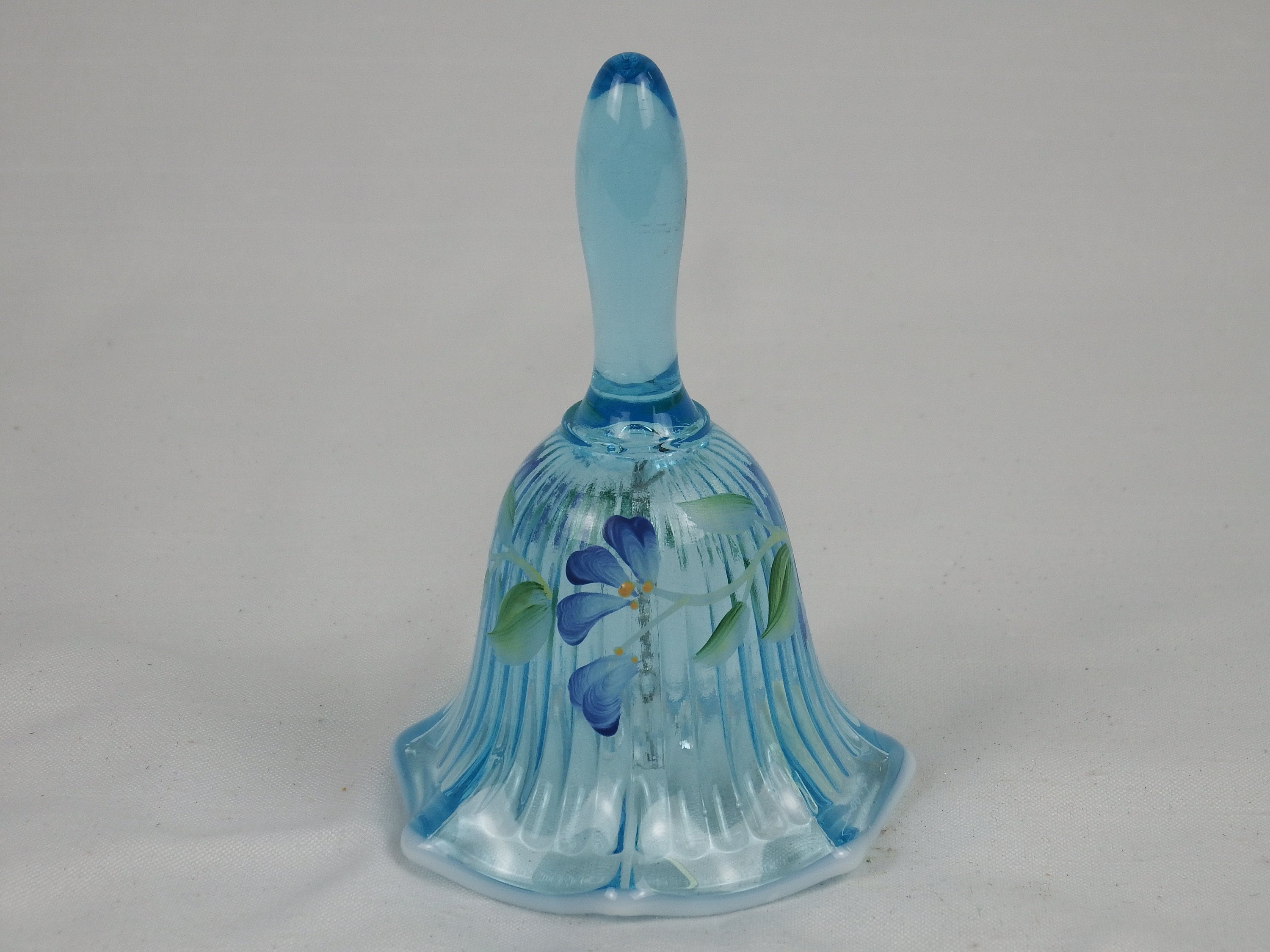 Fenton Art Glass Blue Mini Bell Signed by Tom Fenton, Fenton Bell ...