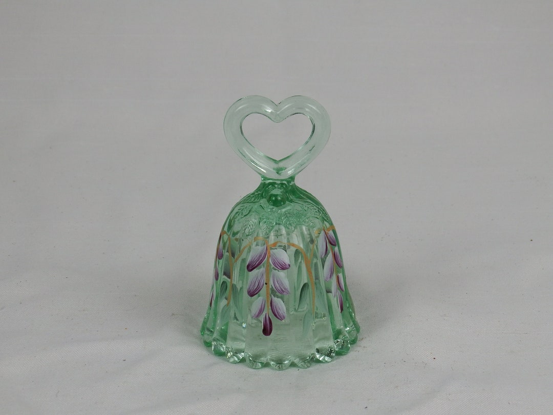 Fenton Art Glass Mini Green Bell, Fenton Glass, Fenton Bell, Fenton ...