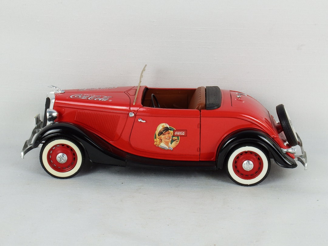 1934 Red and Black Ford Coca Cola Roadster Die-cast Car Made by the ...