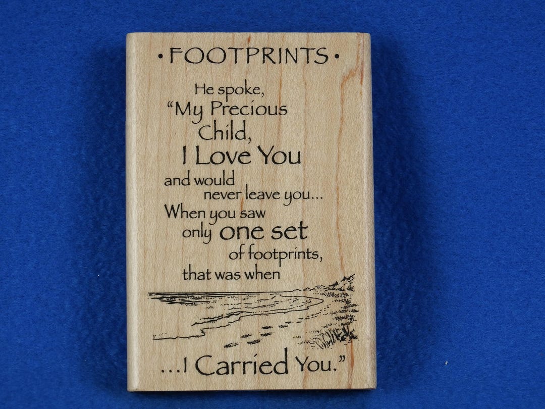 Footprints Sentiment Rubber Stamp, Ink Pads, COPIC Markers ...