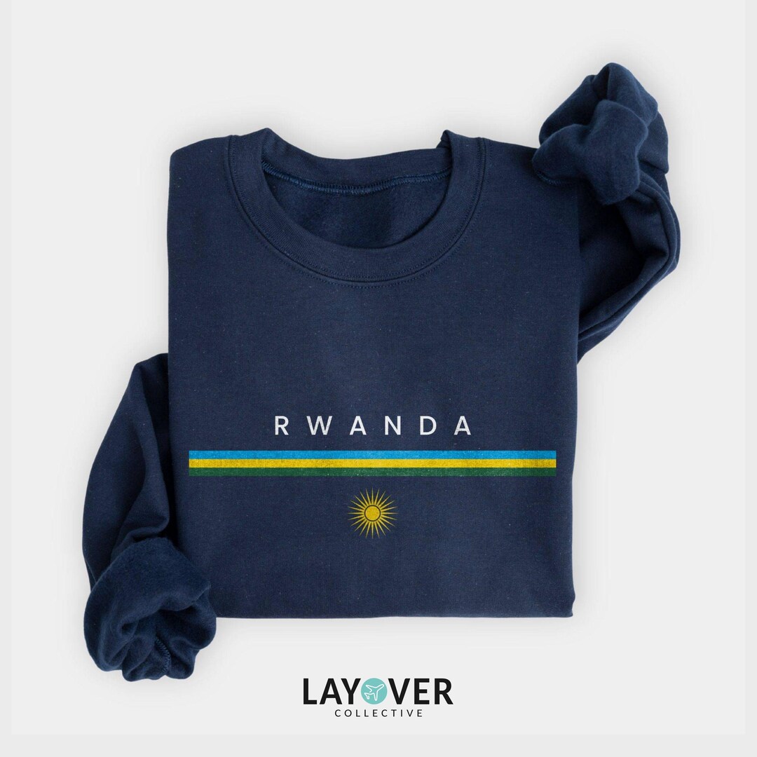 Rwanda Crewneck Sweatshirt, Rwandan Flag Pullover, East Africa Travel ...
