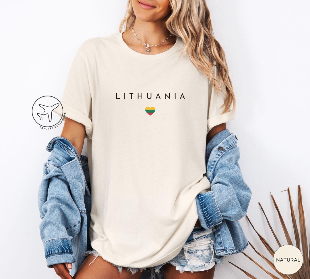 Lithuania Heart T-shirt, Lithuanian Flag Graphic Tee, Baltic Gift - Etsy