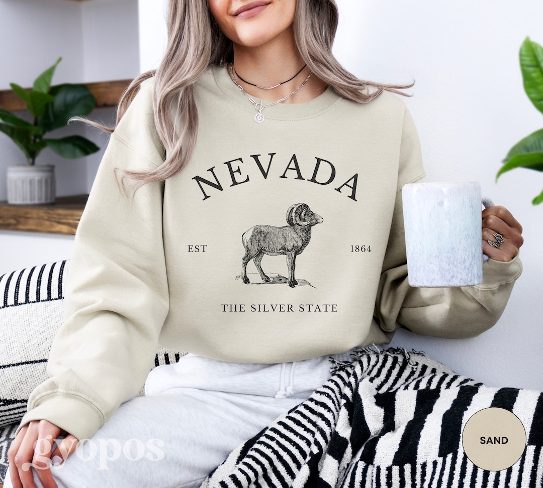 Nevada Sweatshirt, Silver State Souvenir, Unisex Travel Sweater - Etsy