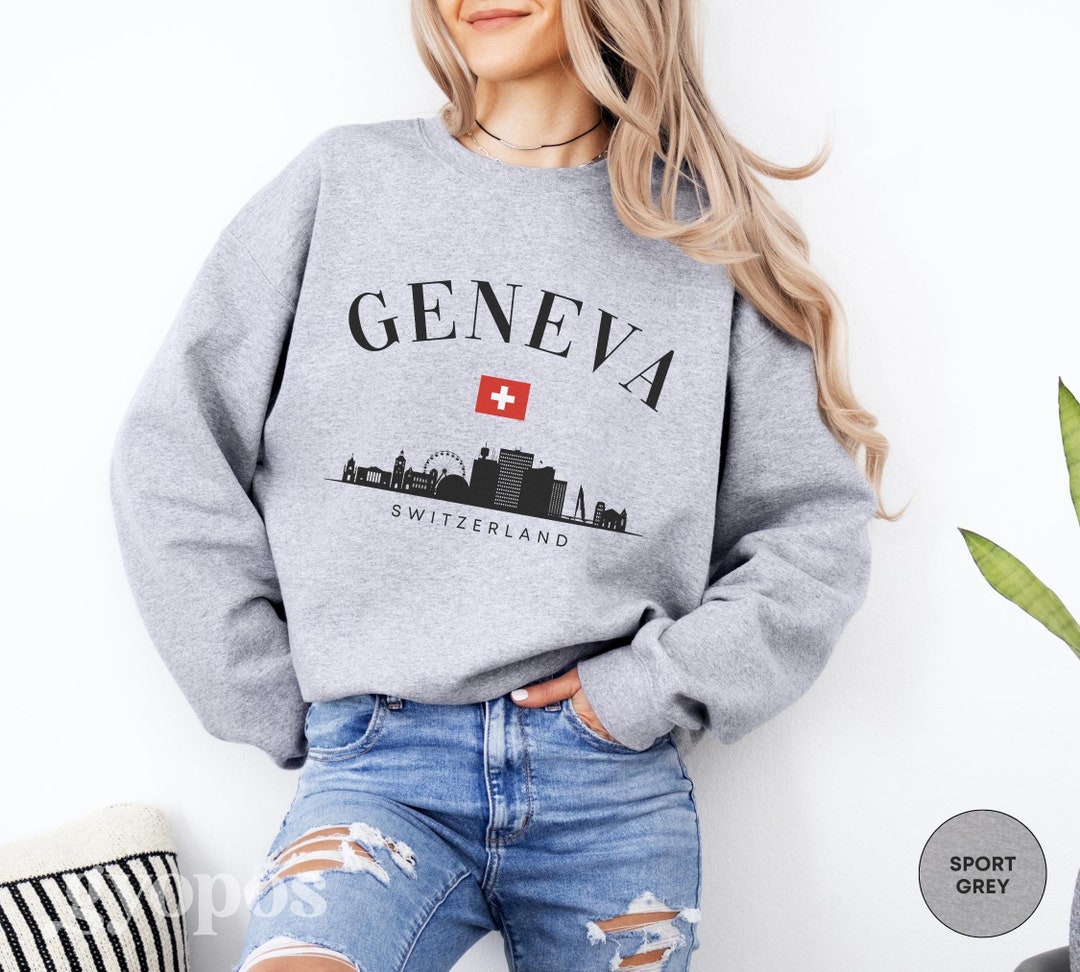 Geneva Switzerland Skyline Shirt, Geneva Switzerland Sweatshirt for ...