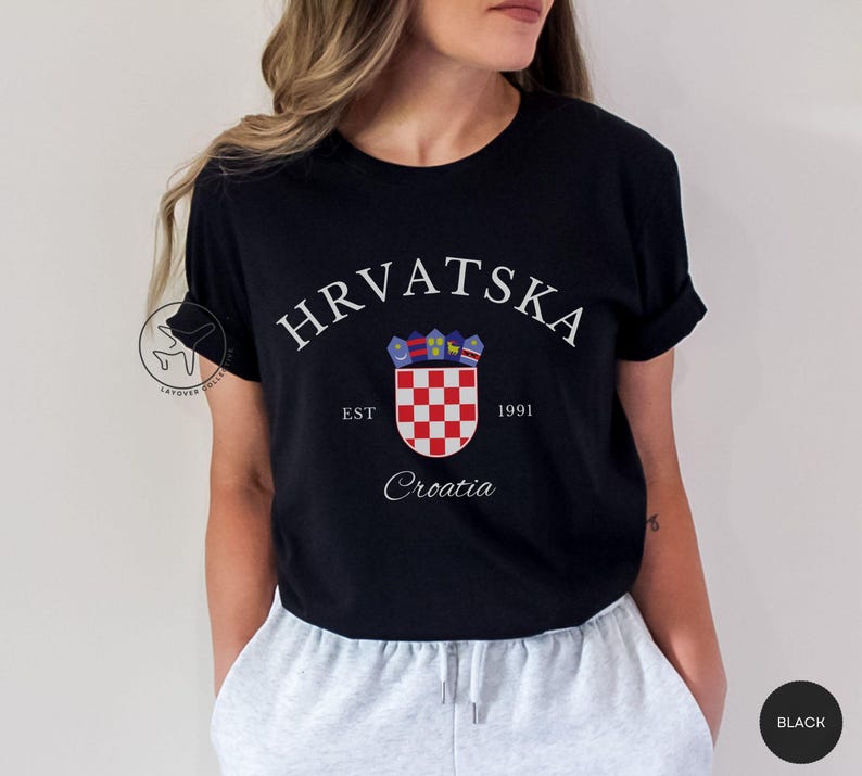 Croatian Flag T-shirt, Hrvatska Heritage, Travel Lover Gift - Etsy Canada