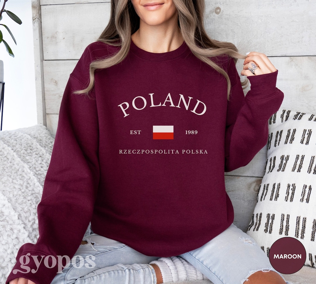 Poland Sweatshirt, Poland Crewneck, Poland Shirt, Poland Gift, Poland ...