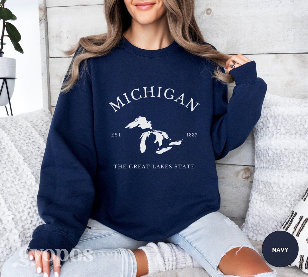 Michigan Pullover Sweatshirt, Michigan Pullover, Michigan Shirt ...