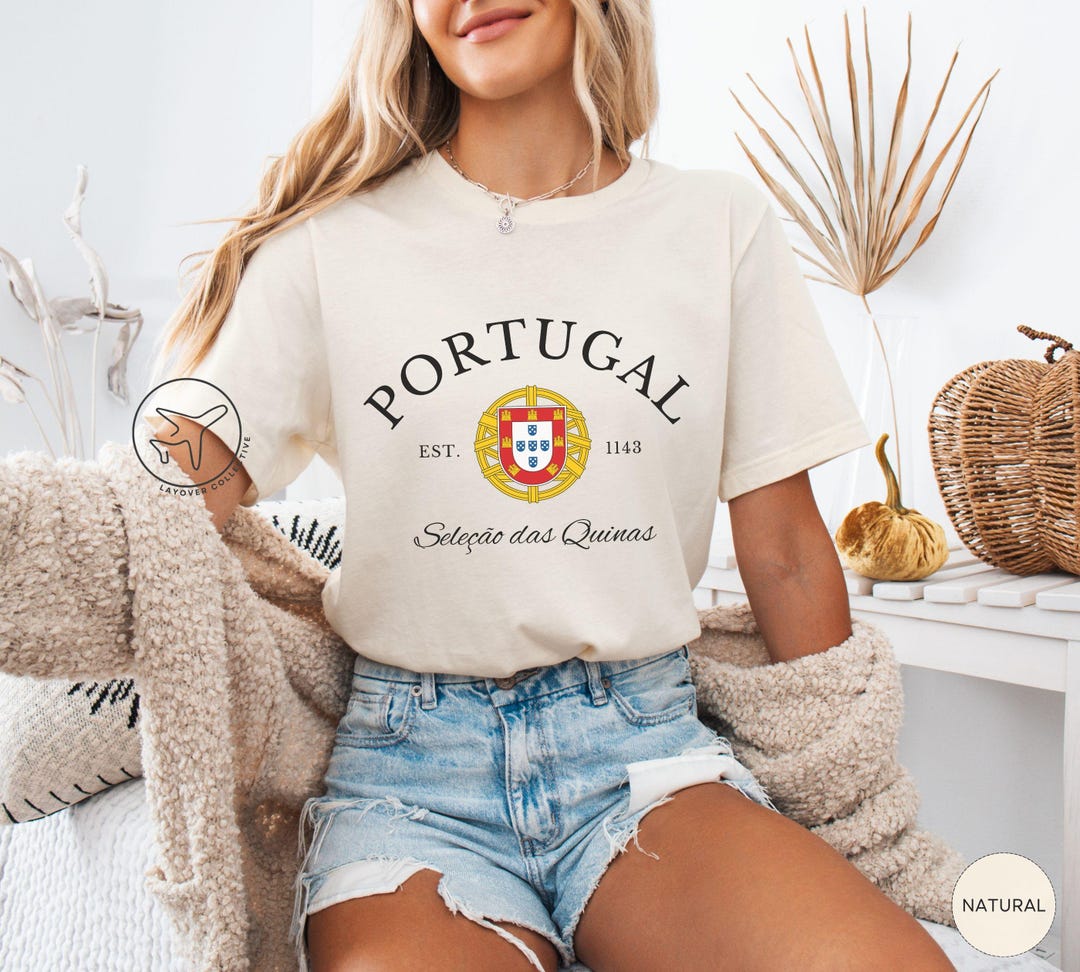Portugal Crest Graphic Tee, Travel Gift, Portuguese Pride - Etsy