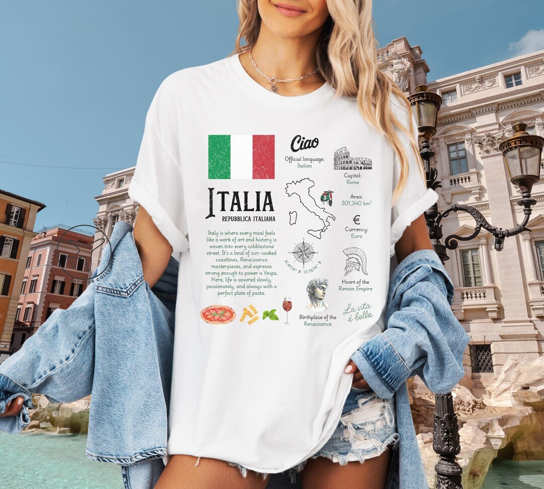 Italia Shirt, Italy Tshirt, Rome Italy Shirt, Ciao Tee, Italian Flag ...